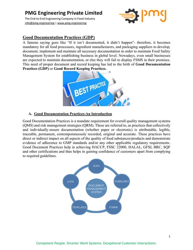 Good Document Practice- Introduction, Need, Features of Documentation ...