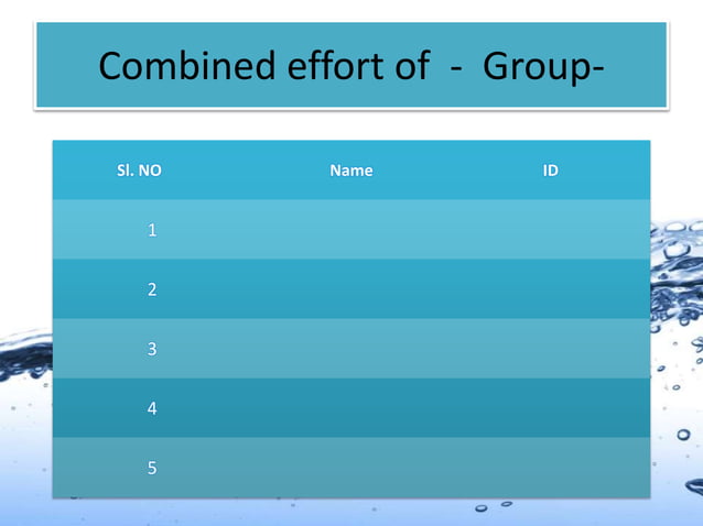 Good drinking water | PPTX