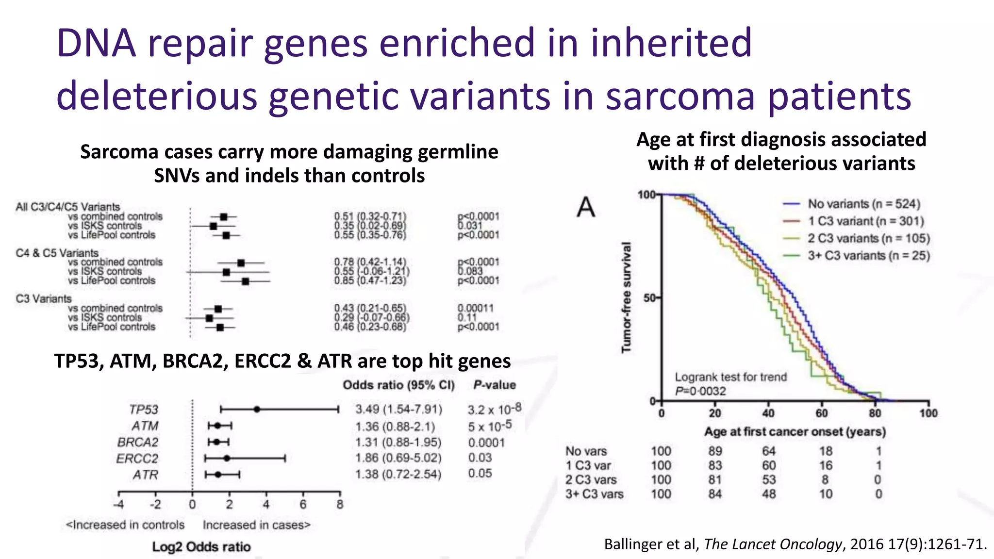 The connection between germline risk variants and somatic mutation patterns in sarcoma | PPT