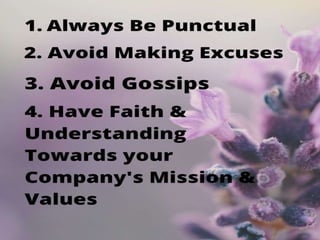 How To Become A Good Employee? | PPT