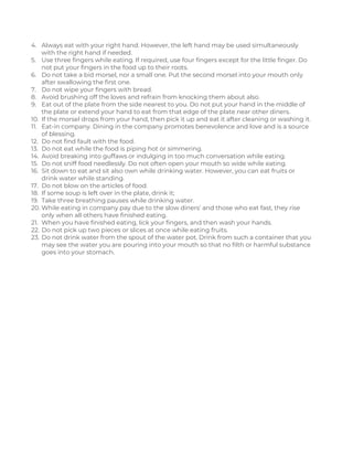 Good etiquettes and manners of eating and drinking in islam | PDF