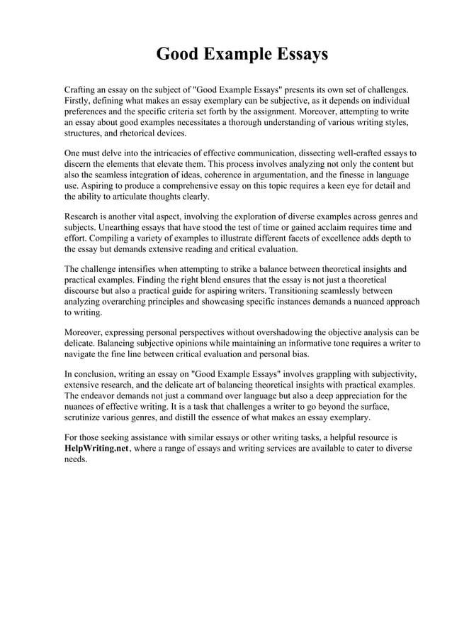 Good Example Essays.pdf | Homework and Study | Education