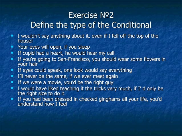 Good examples. conditionals | PPT