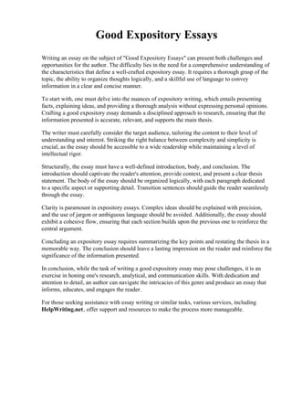 Good Expository Essays.pdf