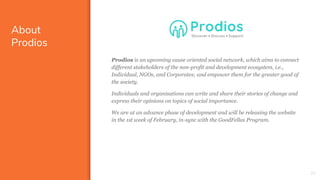 Goodfellas - Ambassadors of Change - NGO Partnership Proposal | PPT