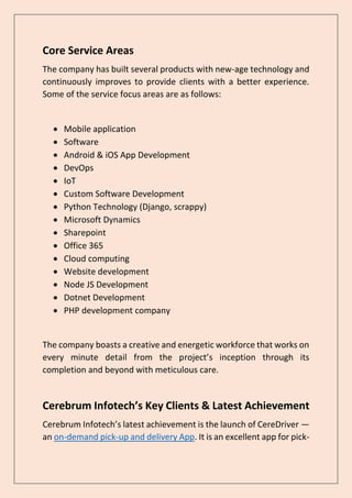 GoodFirms Recognises Cerebrum Infotech's A Best Mobile App Development ...