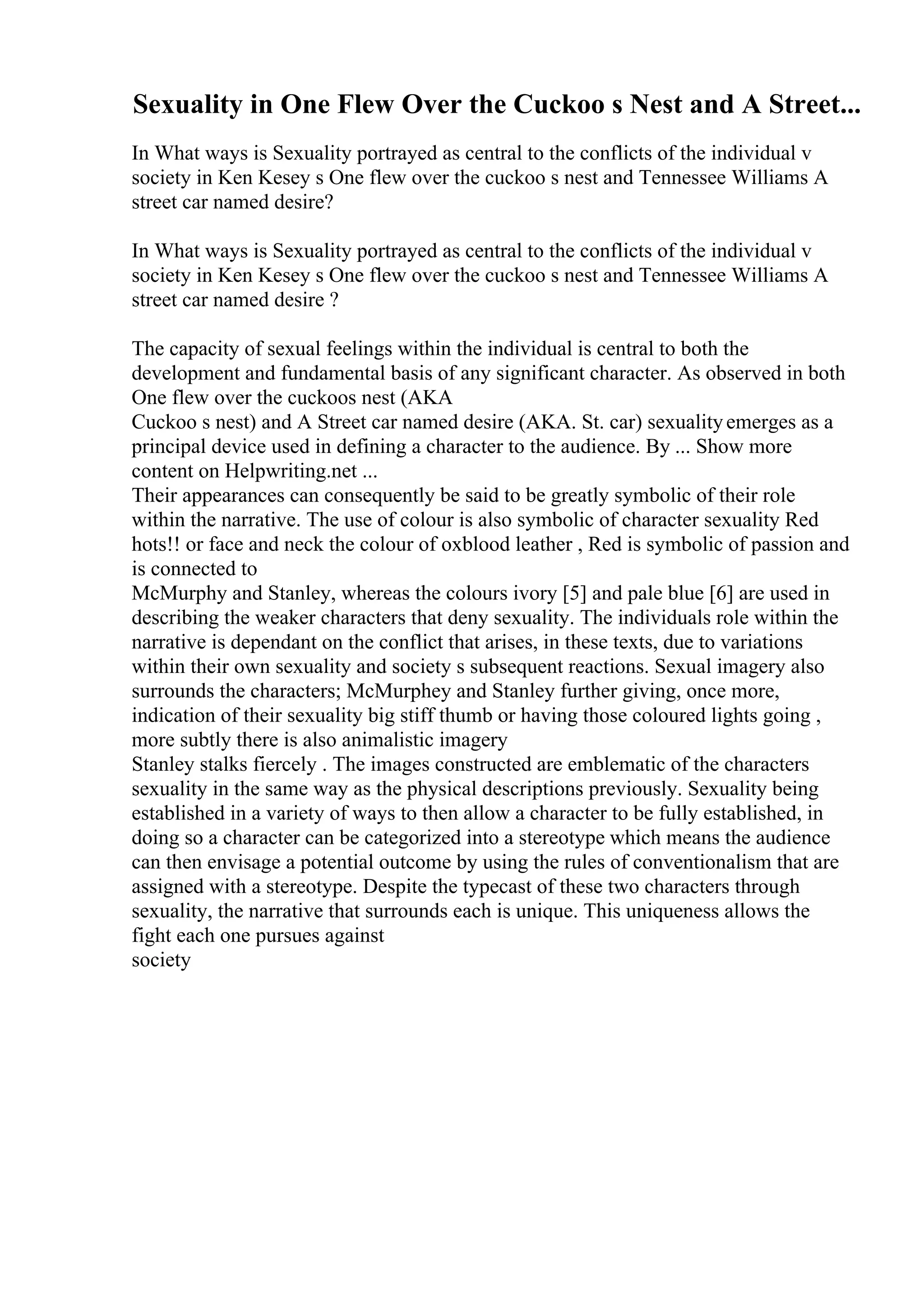 Good First Sentences For Essays | PDF