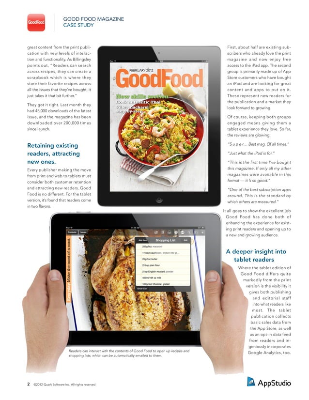 Good food case study | PDF | Desktop Publishing | Computer Software and ...