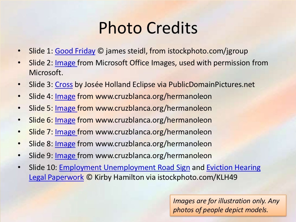 Photo Credits • Slide 20: