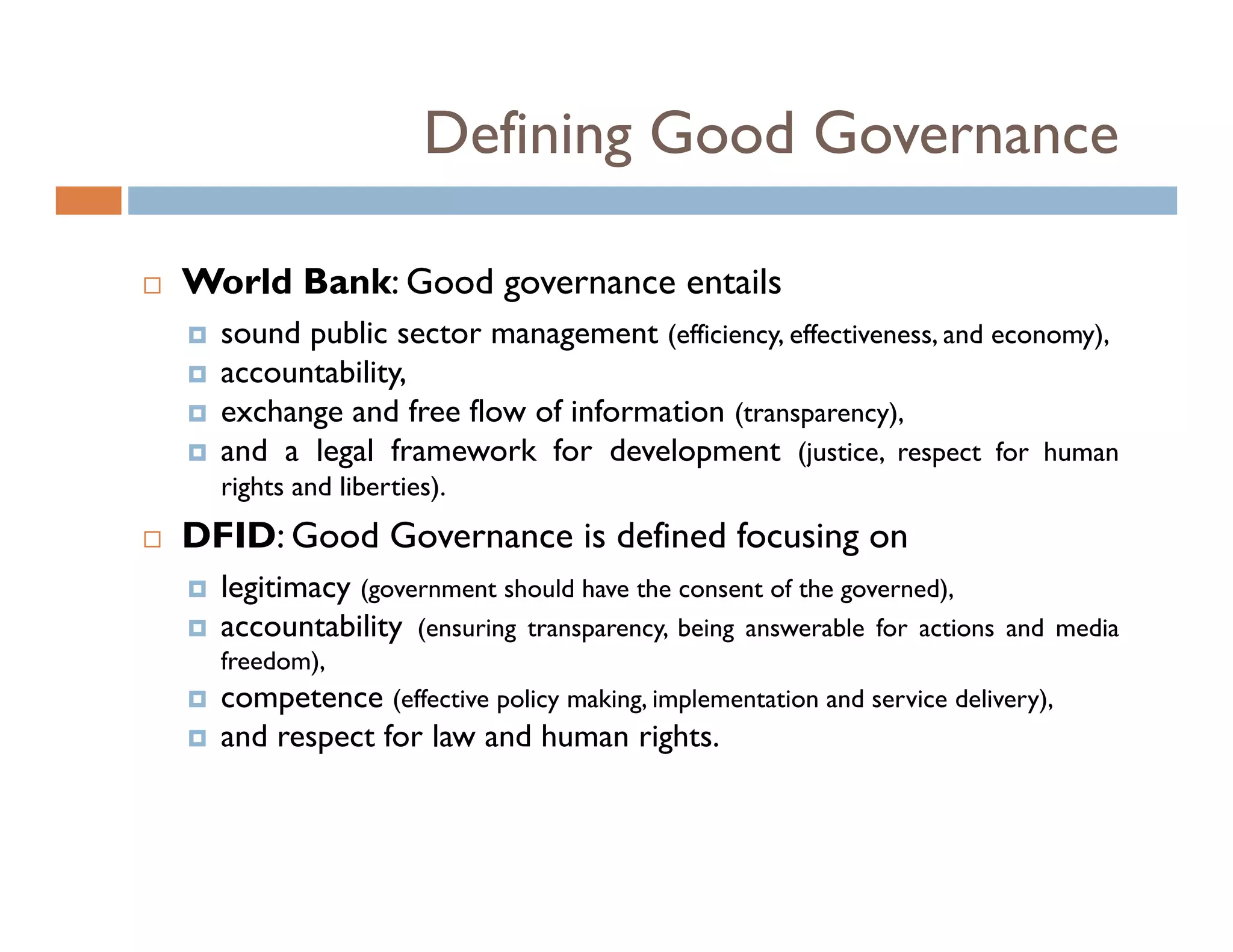 Good Governance : Origin, concepts and components | PDF