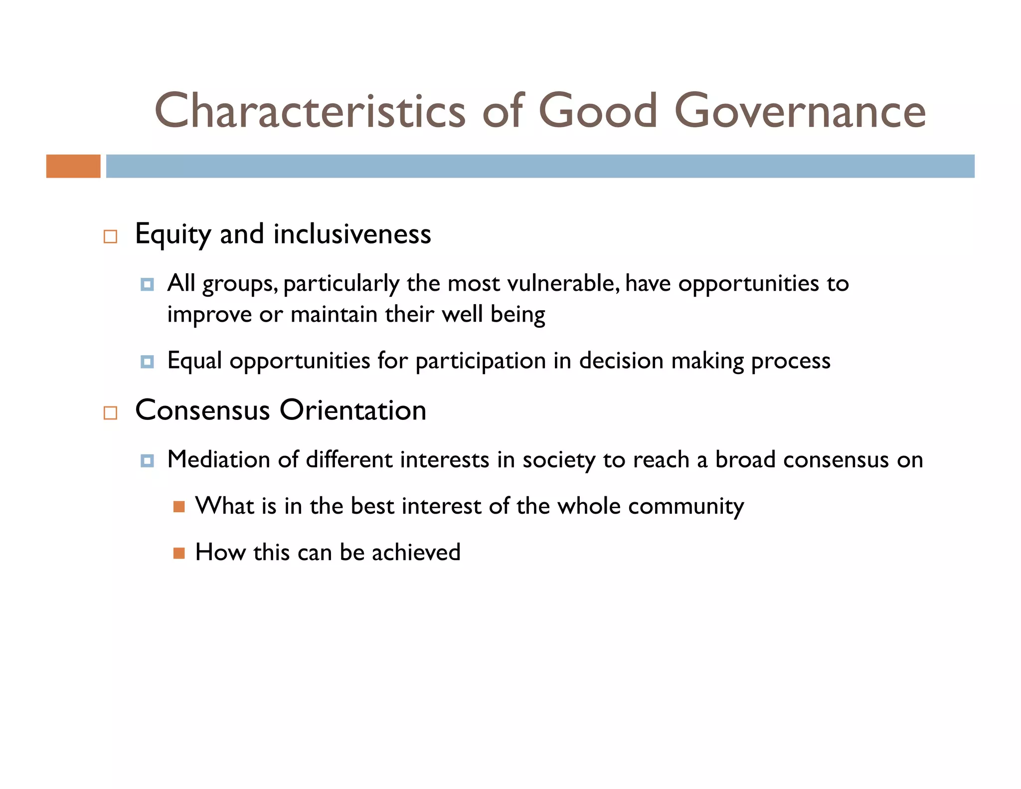 Good Governance : Origin, concepts and components | PDF