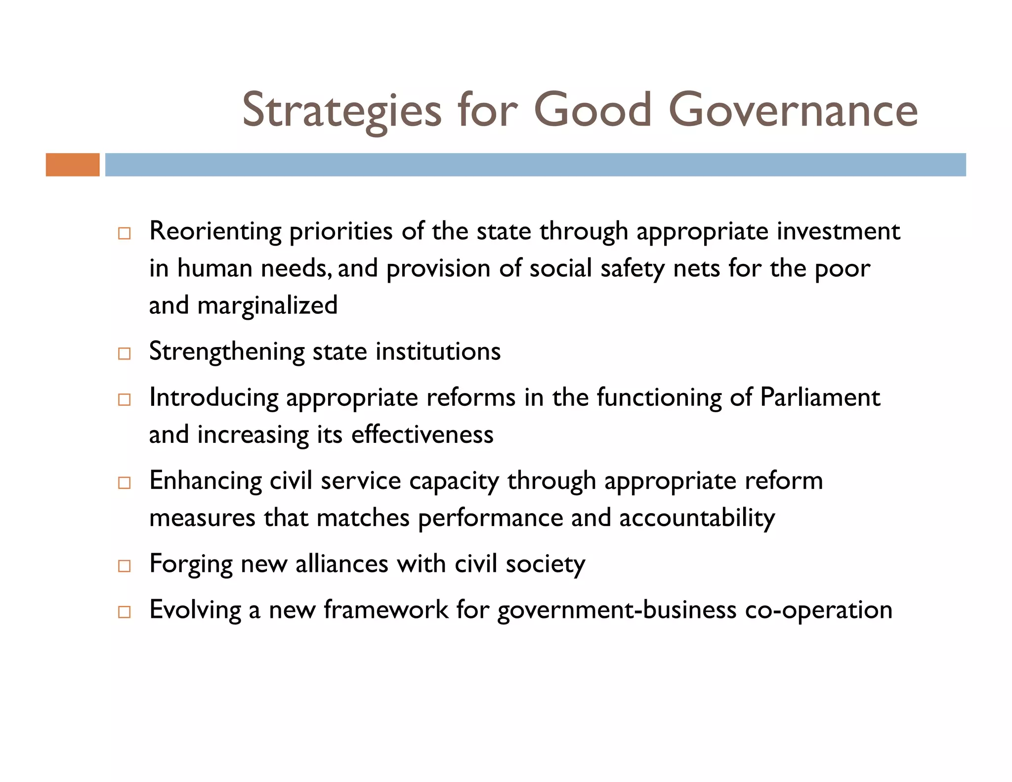 Good Governance : Origin, concepts and components | PDF