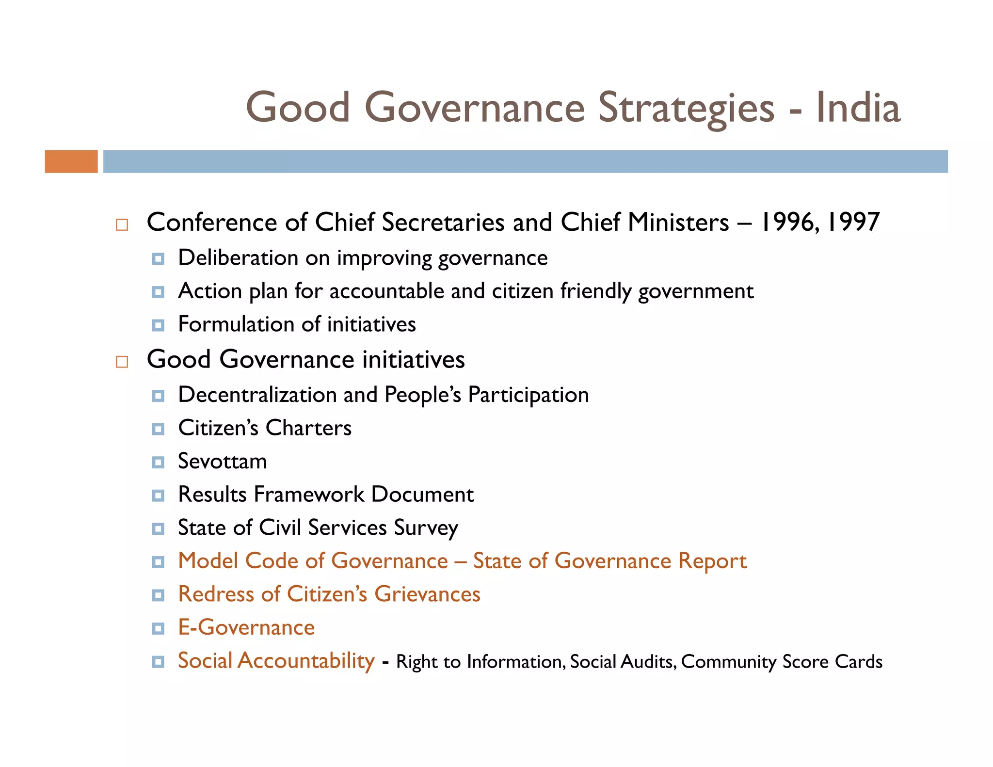 Good Governance : Origin, concepts and components | PDF