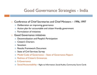 Good Governance : Origin, concepts and components | PDF