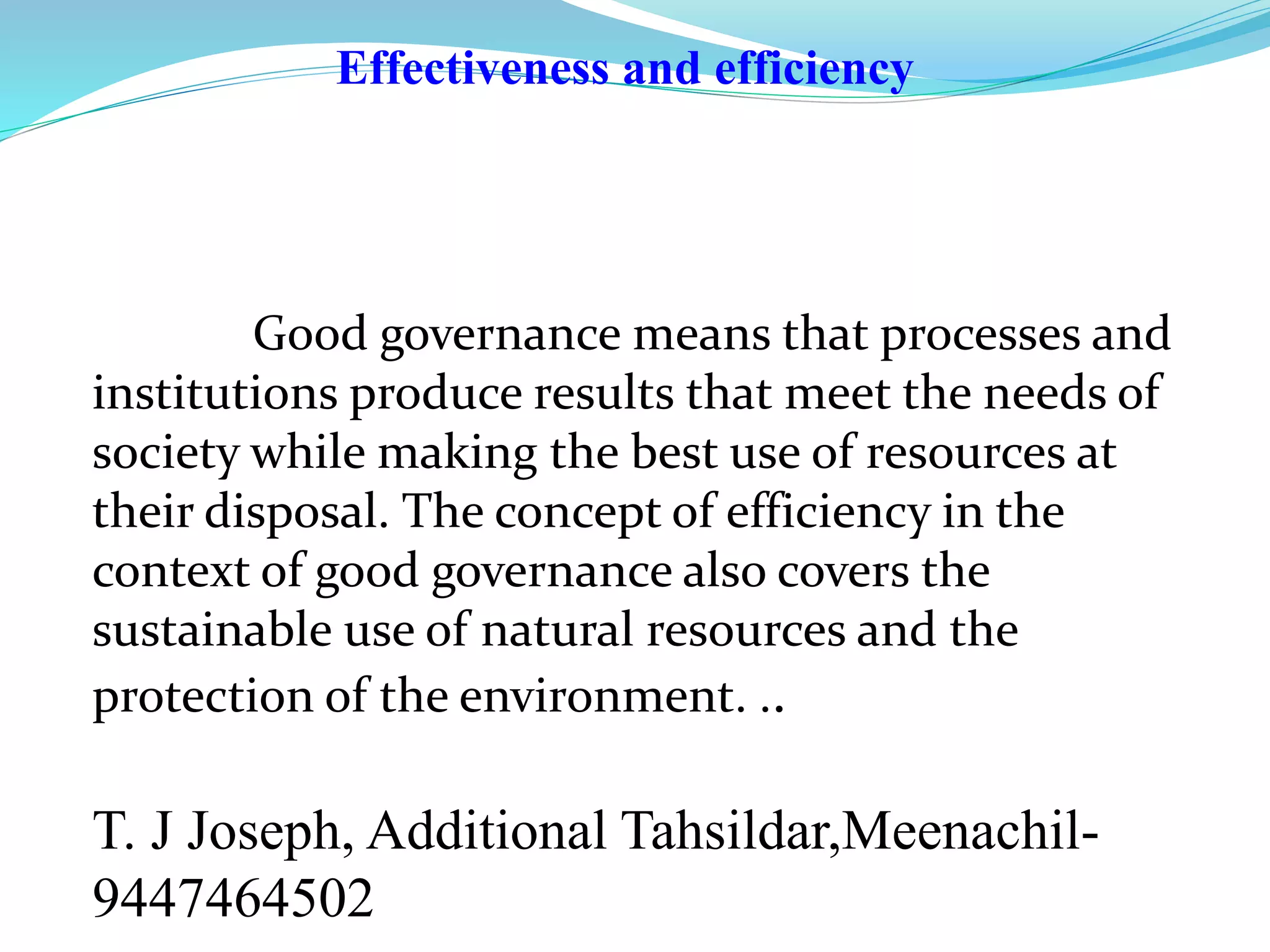 GOOD GOVERNANCE-PRINCIPLES | PPTX