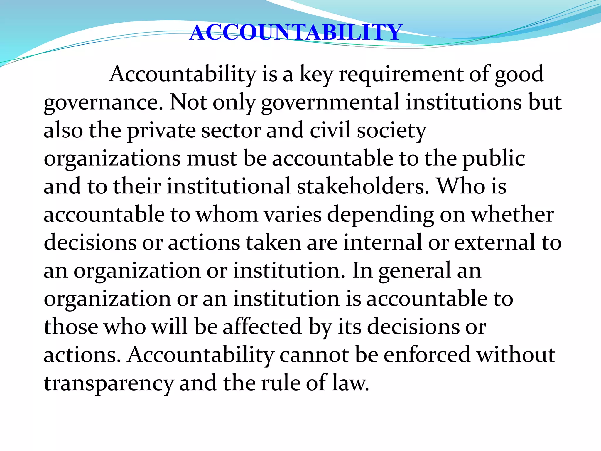 GOOD GOVERNANCE-PRINCIPLES | PPTX