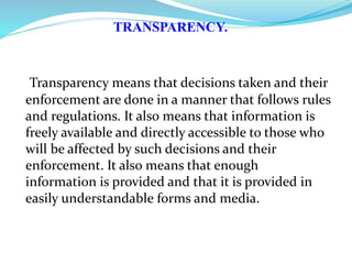 GOOD GOVERNANCE-PRINCIPLES | PPTX