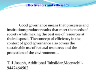 GOOD GOVERNANCE-PRINCIPLES | PPTX