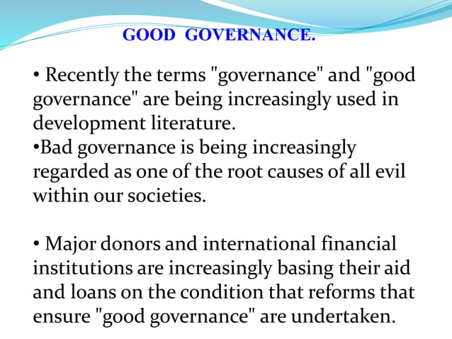 GOOD GOVERNANCE-PRINCIPLES | PPTX