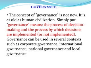 GOOD GOVERNANCE-PRINCIPLES | PPTX