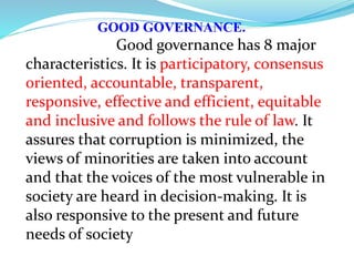 GOOD GOVERNANCE-PRINCIPLES | PPTX