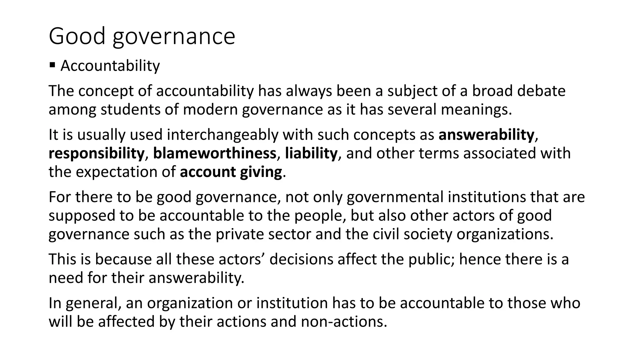 Good governance | PPTX