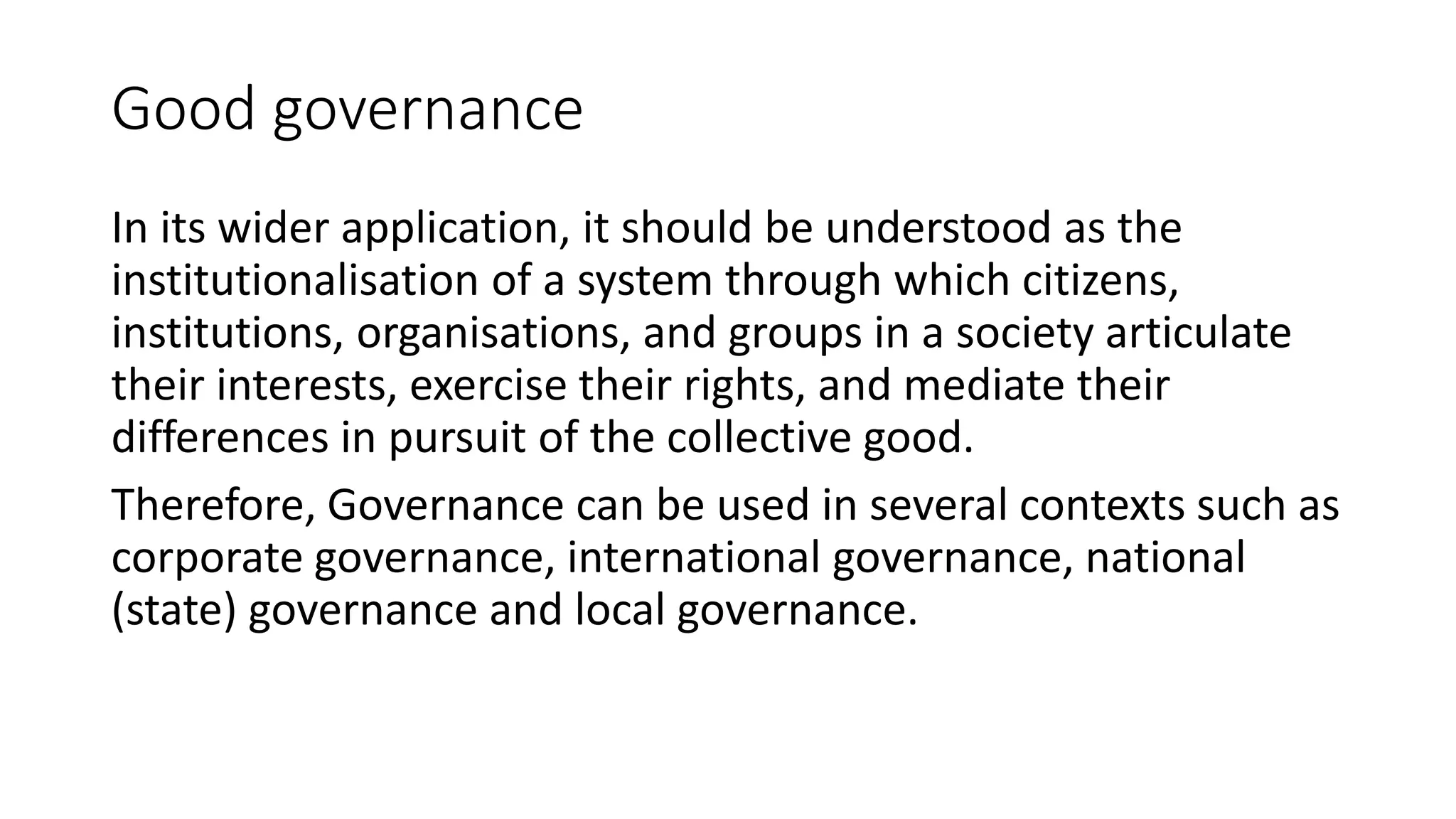 Good governance | PPTX