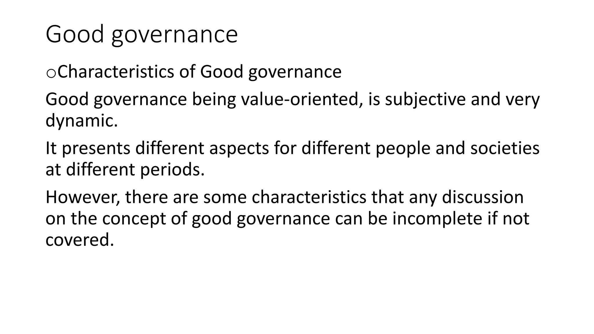 Good governance | PPTX