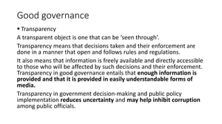 Good governance | PPTX