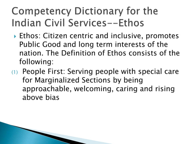 Good governance & competency dictionary for civil services | PPT