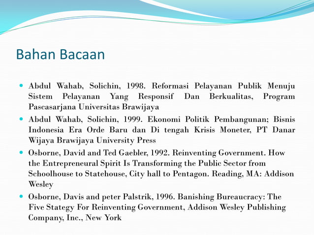 Good Governance dan Pelayanan Publik | PPT