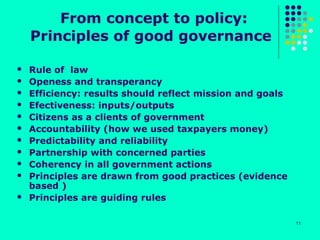 Good governance final for naem | PPT | Political Issues & policy | Politics
