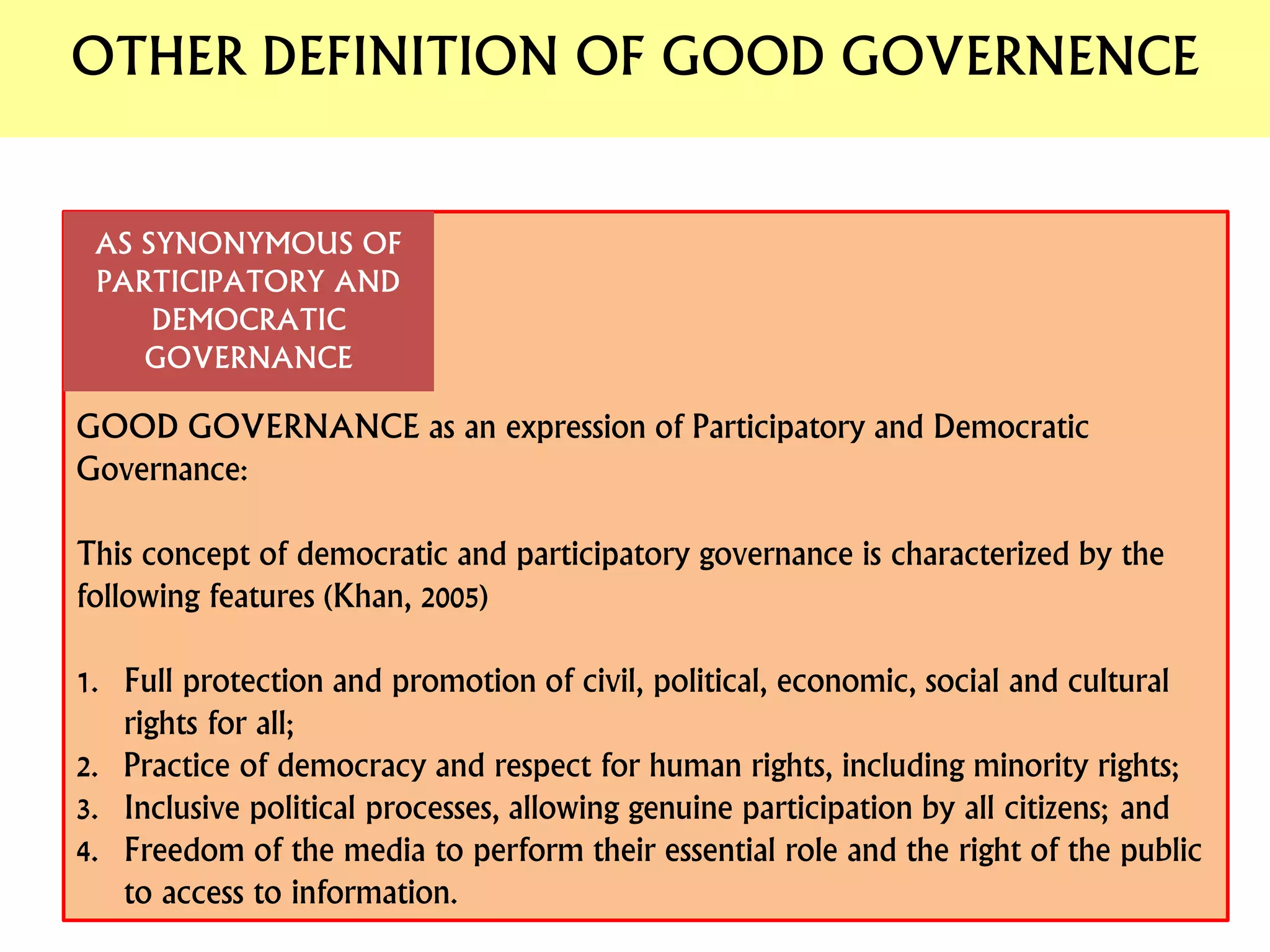GOOD GOVERNANCE | PPTX