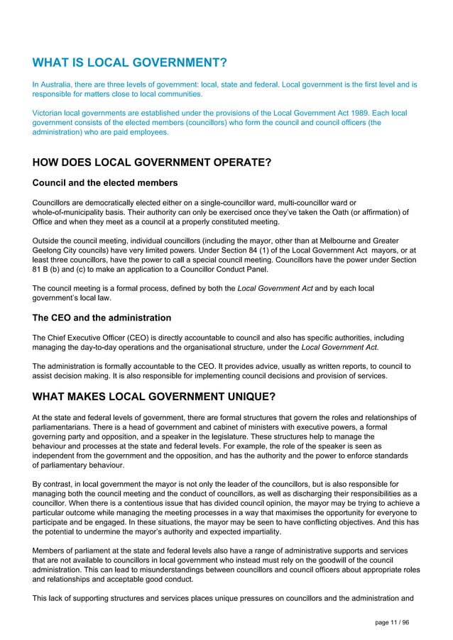 Good Governance Guide for Local Government | PDF