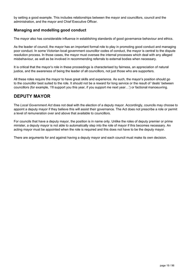 Good Governance Guide for Local Government | PDF