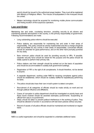 Good governance in Pakistan | DOCX