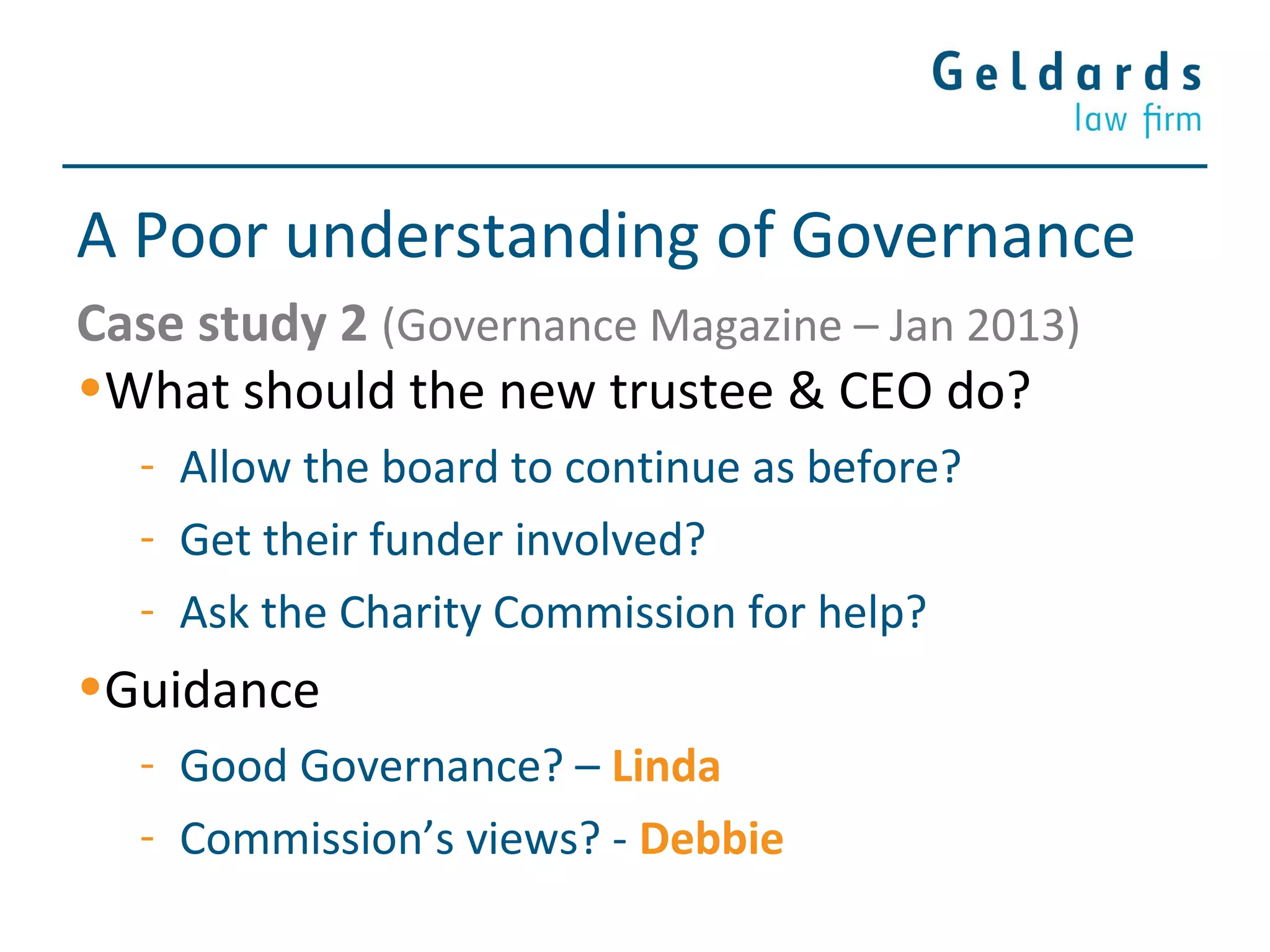 The practicalities of good governance | PPT