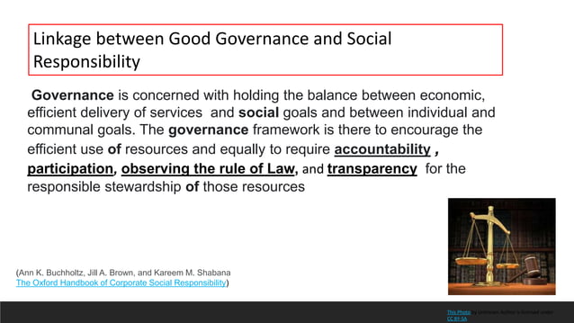 Linkages of Good governance social responsibility | PPTX | Political ...