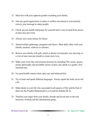 50 Good Habits will change your life..! | DOCX