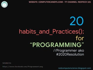 Good habits and practices for bsit at bscs student - computer ...