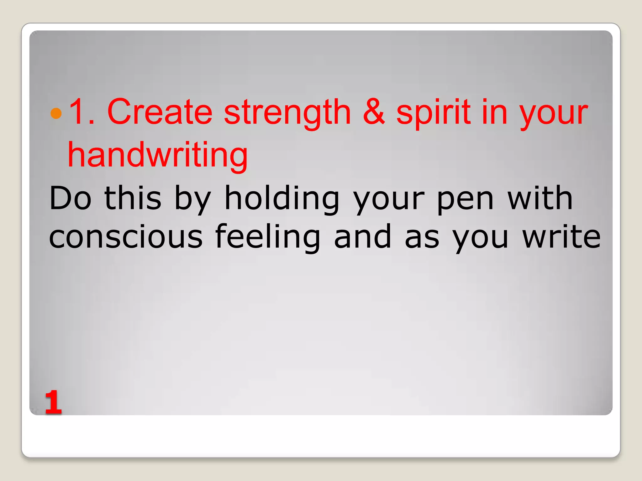 Good handwriting | PPTX