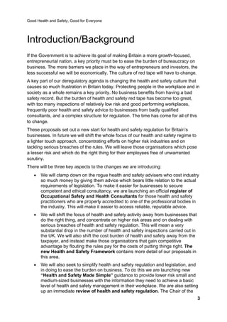 Good Health And Safety | PDF