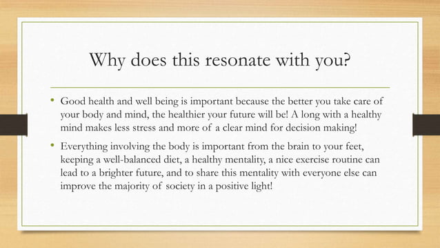 Good health and well being | PPTX