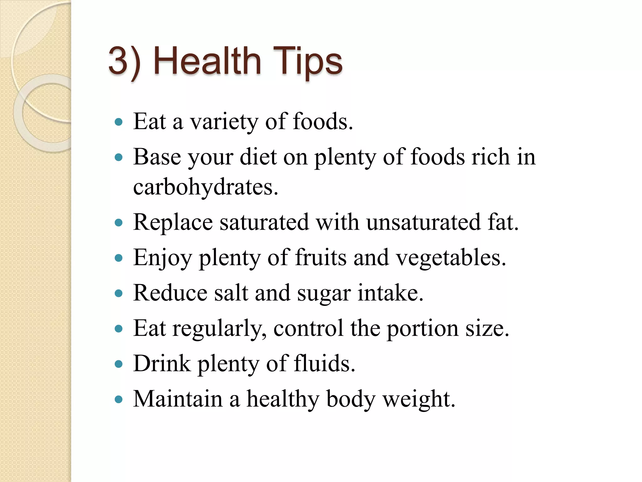 Good health tips for healthy living | PPT