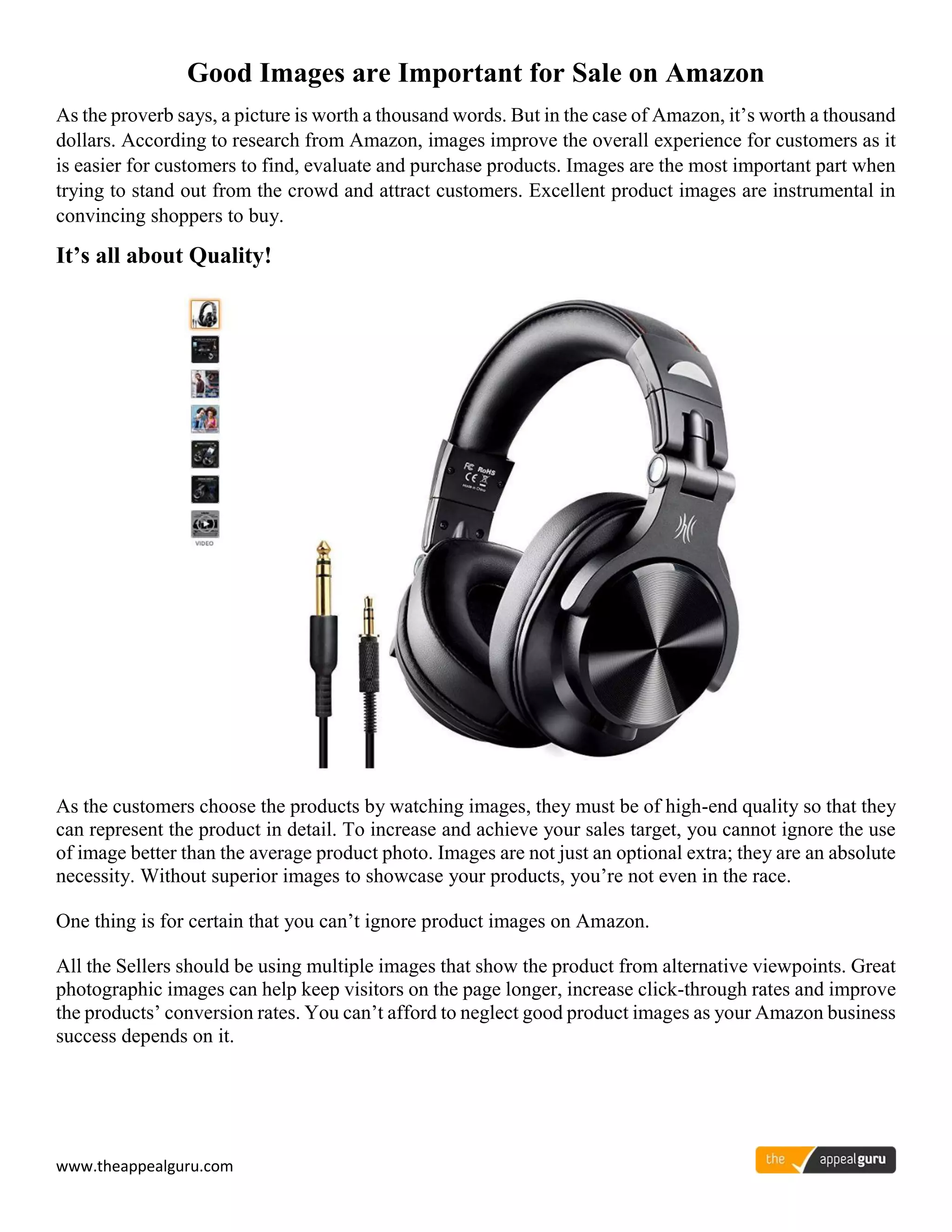 How to Create Amazon Images and Improve Product Sell | PDF