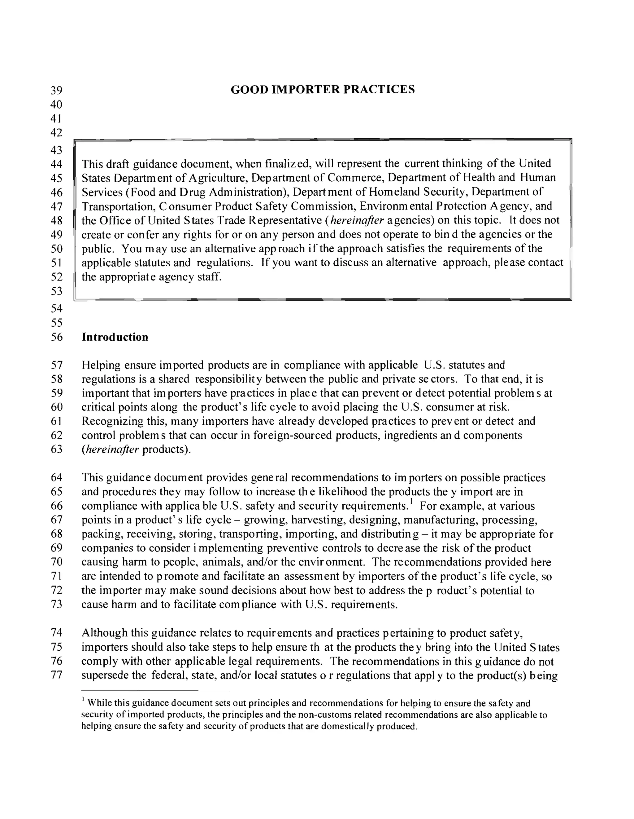 Good Importer Practices | PDF