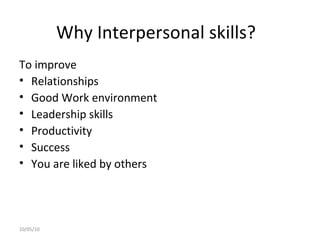 Tips to Improve Interpersonal skills | PPT