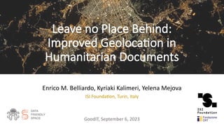 A BERT model for Humanitarian Document Geolocation | PPT