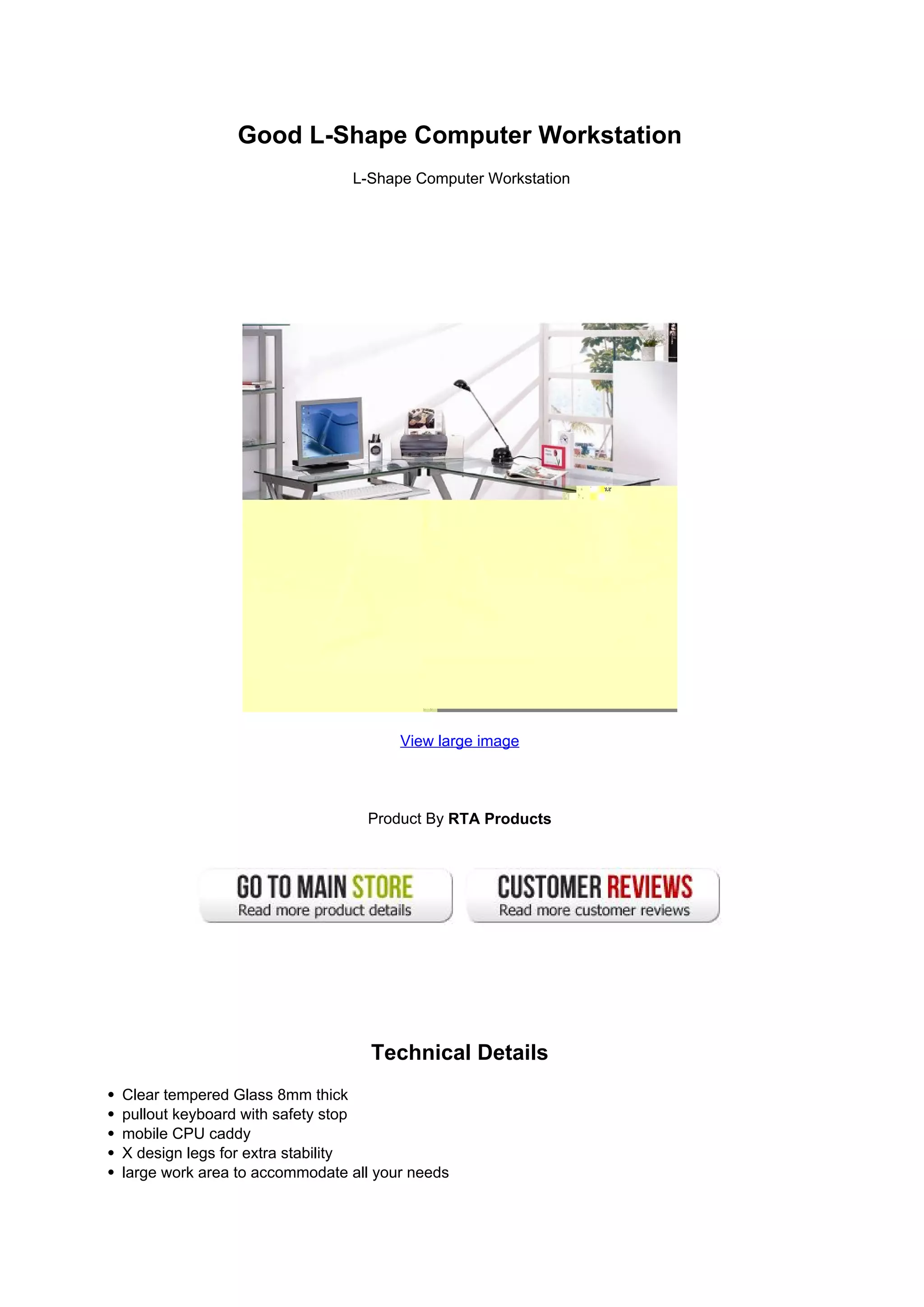 Good l shape computer workstation | PDF