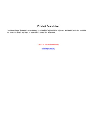 Good l shape computer workstation | PDF